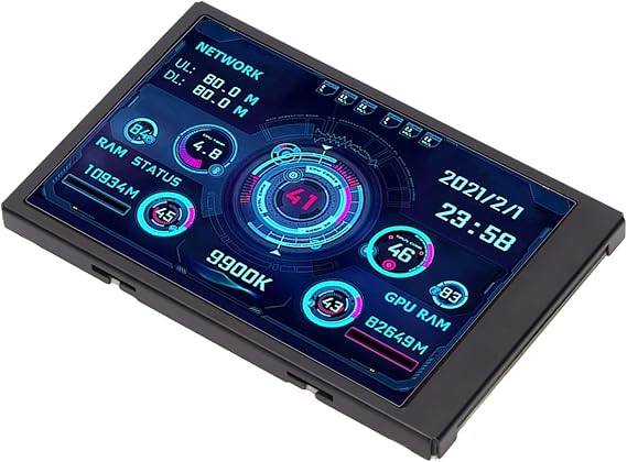 3.5in IPS USB Mini Screen, PC Temperature Display AIDA64 PC CPU RAM ...