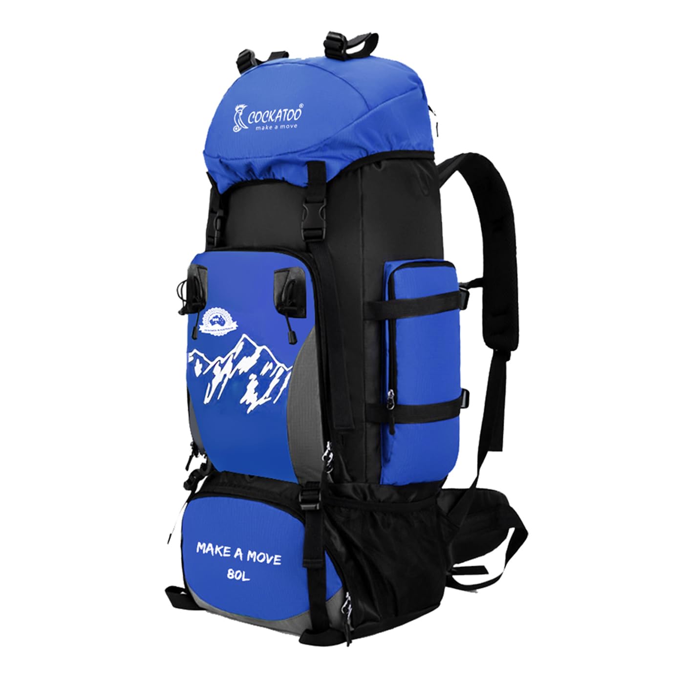 Cockatoo TrekPro 80L Tracking Bag For Men,Waterproof Rucksack Bags For ...