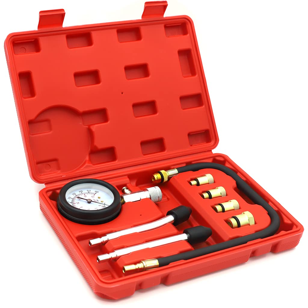 STHIRA® 8PCS Diesel Engine Compression Gauge Tester with Portable Box ...
