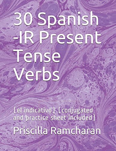 30 Spanish -IR Present Tense Verbs: (el indicativo) (conjugated and ...