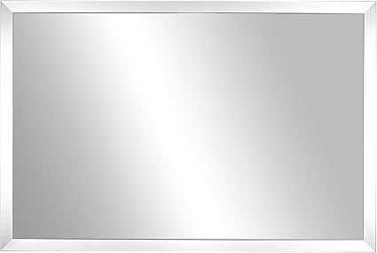 Amazon.com: Frame My Mirror Silver Framed Mirror, 36" x 54" Mirror for ...