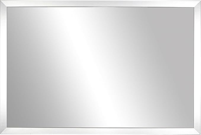 Amazon.com: Frame My Mirror Silver Framed Mirror, 36" x 54" Mirror for ...