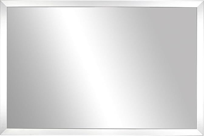 Amazon.com: Frame My Mirror Silver Framed Mirror, 36" x 54" Mirror for ...