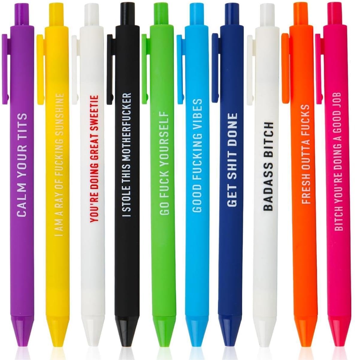 Amazon.com : guiyal 10 Pcs Funny Pens Set for Adults, Swear Word Daily ...