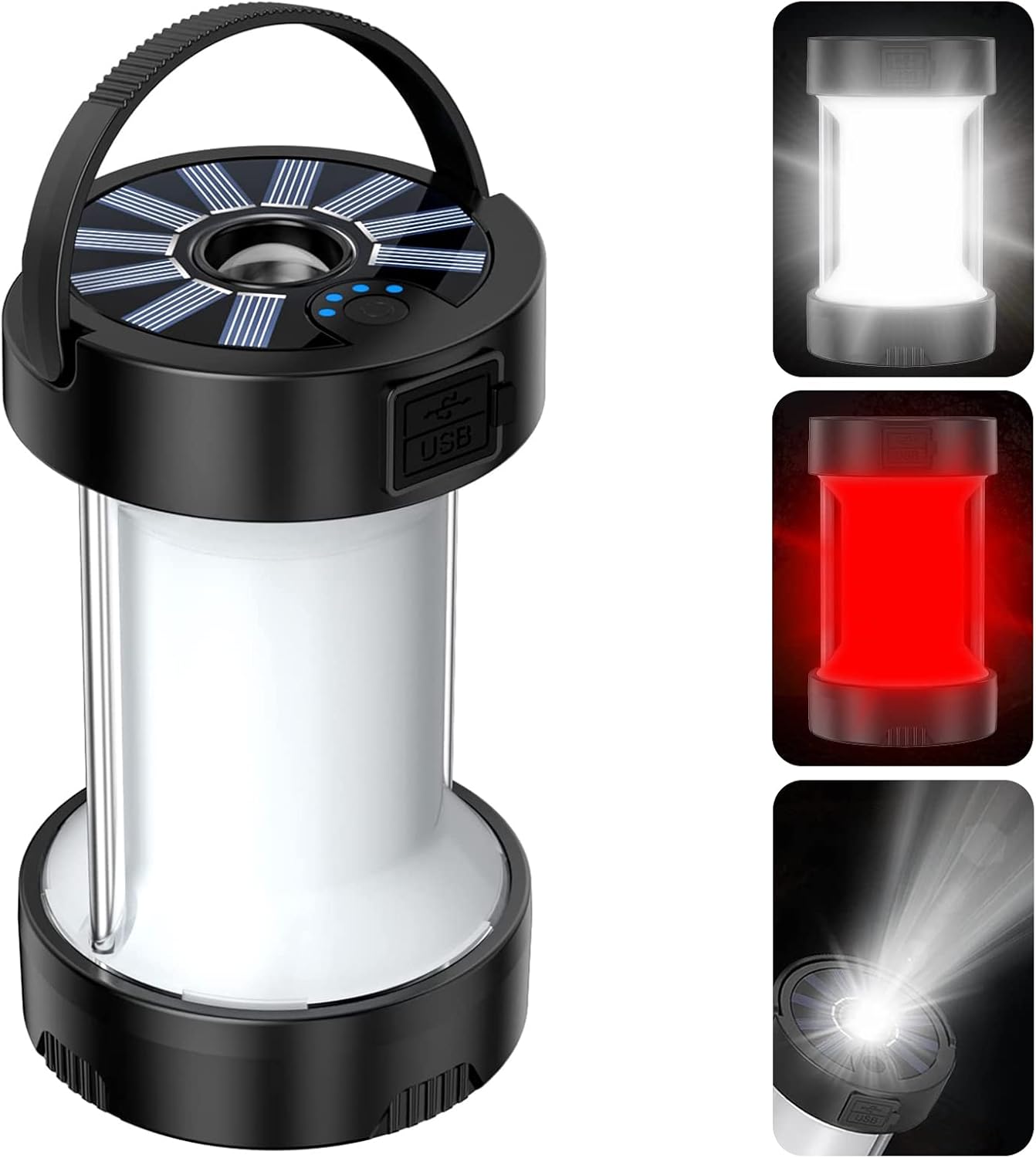 Amazon.com: NINE CUBE Solar Camping Lights, Super Bright Hurricane LED ...