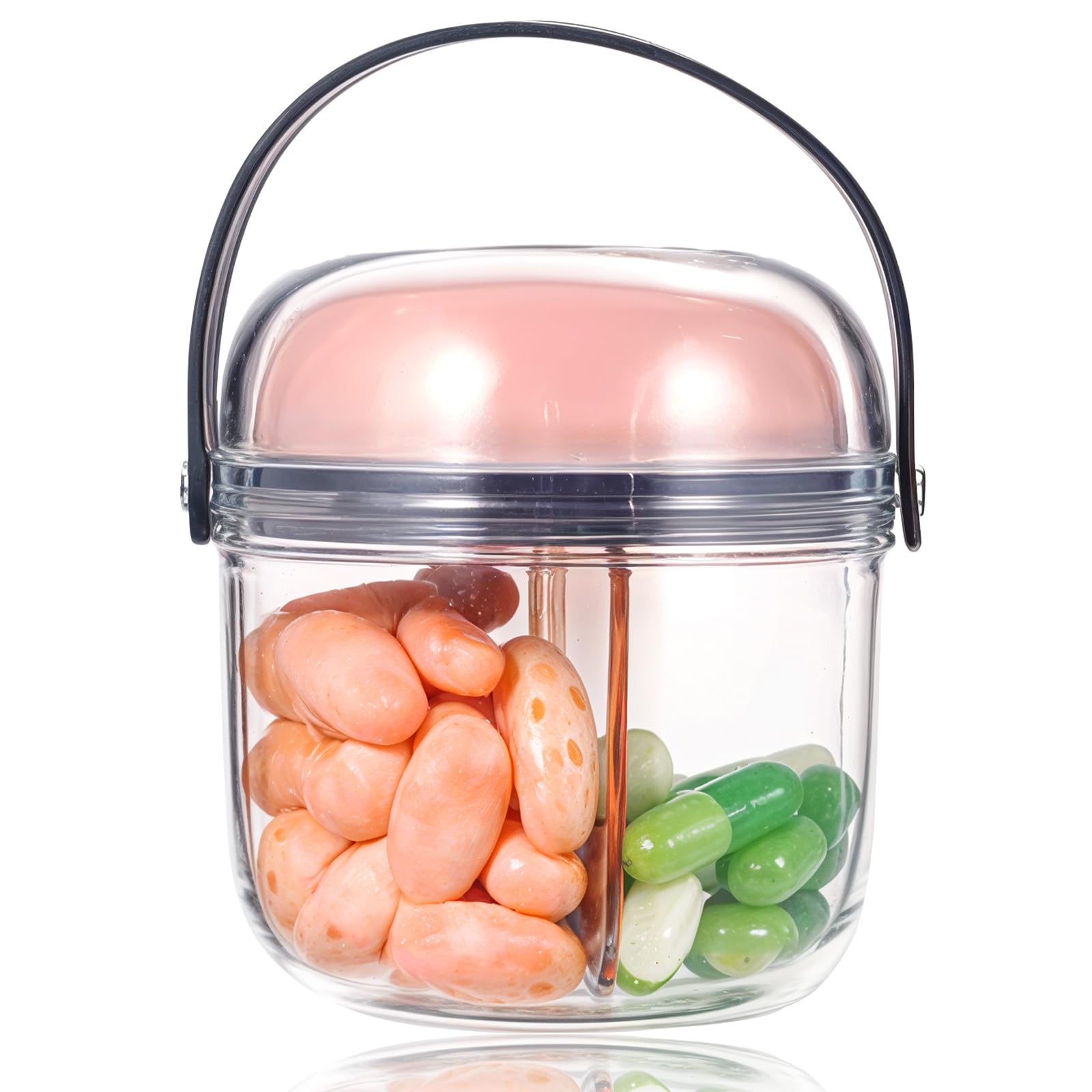 Dimeho Portable Pill Dispenser Bottle Extra Large Pill Bottle Organizer ...