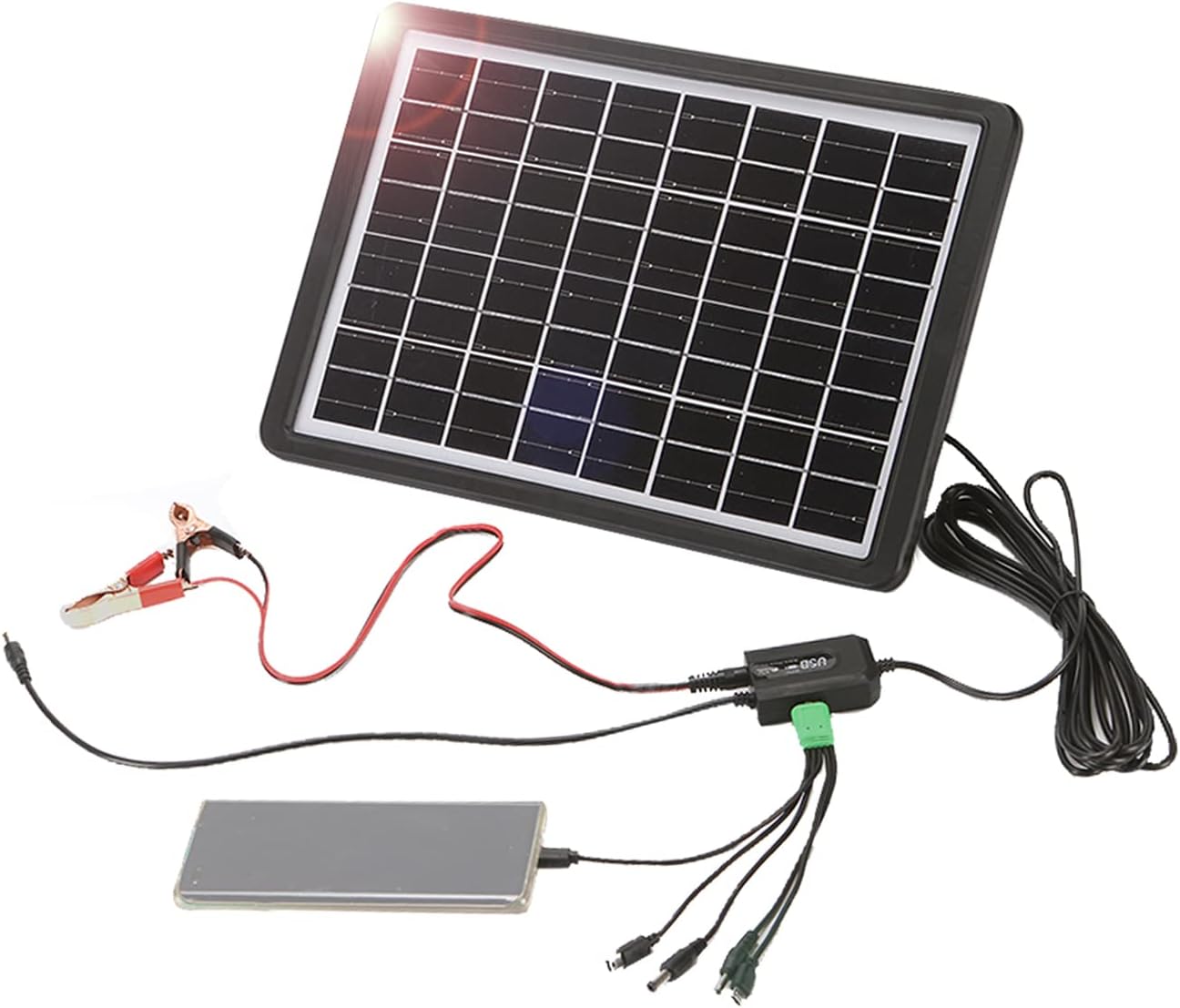 MOREKA Panel Solar 15W Portátil Mini Cargador de Panel Solar USB con ...
