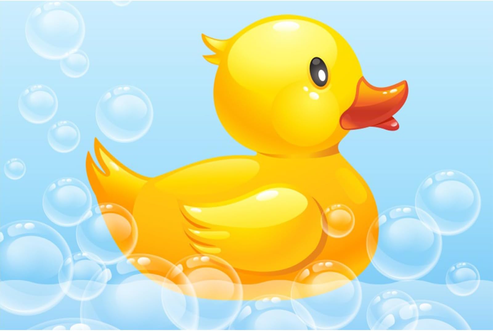 Amazon.com : YongFoto Cute Yellow Rubber Duck Theme Backdrop 5x3ft ...