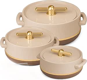 Amazon.com: Casserole Set Inner Steel Casserole Hot Case | Hot box for Chapati, Roti, Biryani ...