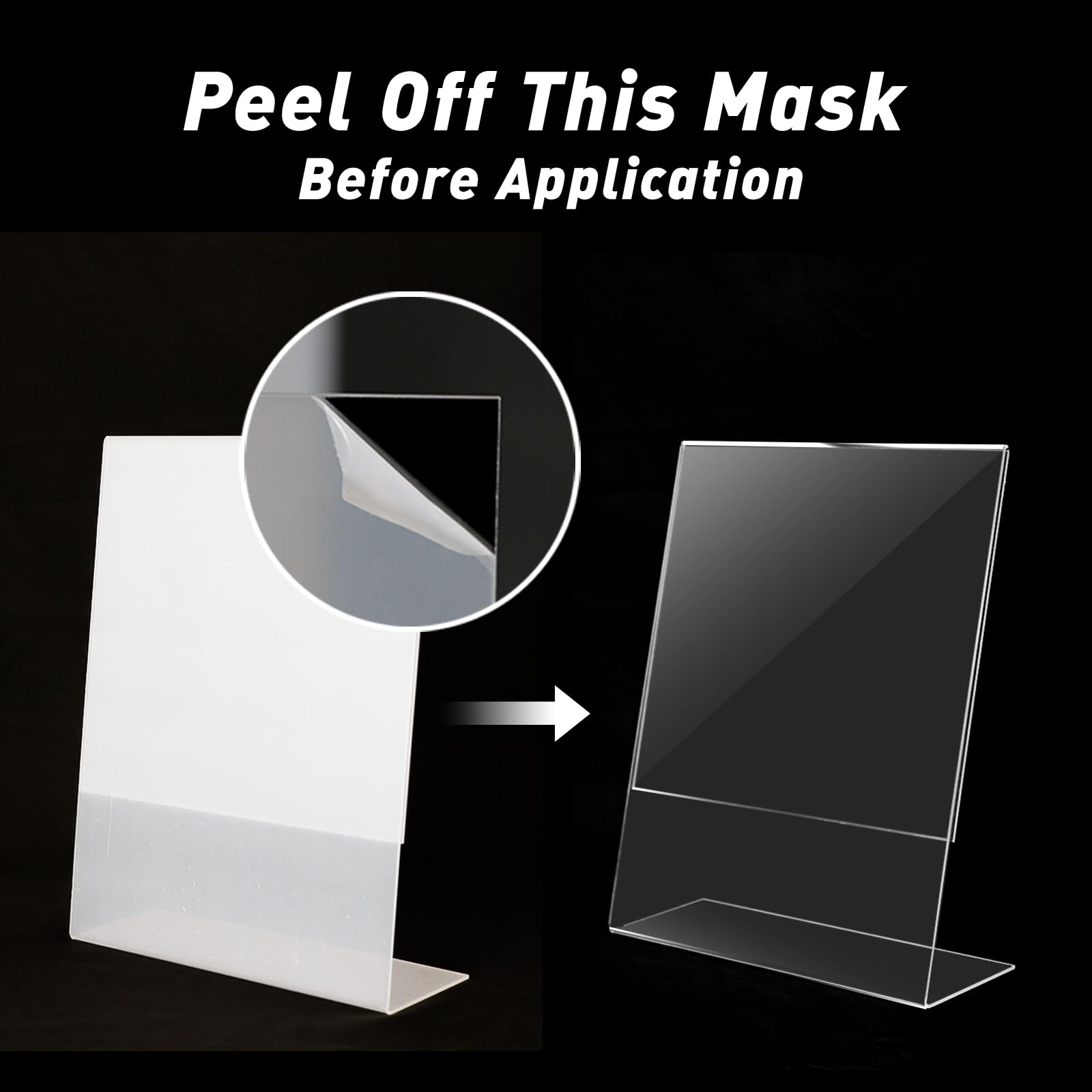 Snapklik.com : 10 Pcs Acrylic Sign Holder 8.5 11inch, Slanted Back Sign ...