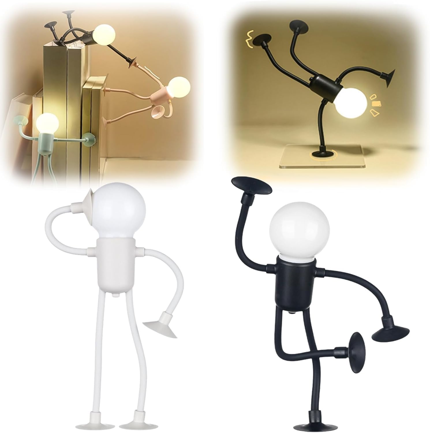 Changeable Shape Funny Sportsman Night Light, 2024 Cute Light Bulb Man ...