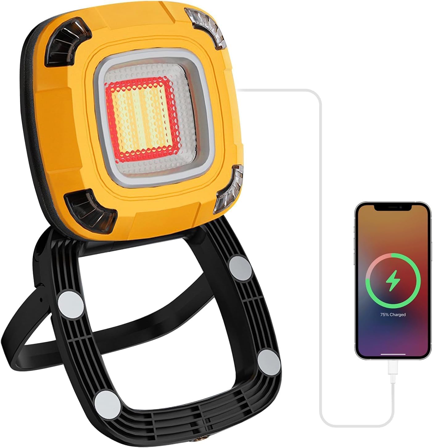 ILIKEPOW LED Work Light Rechargeable Portable Light Super Bright ...