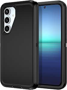 Amazon.com: I-HONVA for Samsung Galaxy S24 FE 5G Case Shockproof Dust/Drop Proof 3-Layer Full ...