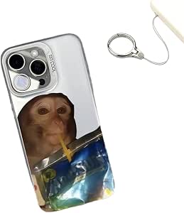 Amazon.com: Monkey Phone Case,Funny Monkey Drinking Phone Case,Cute ...