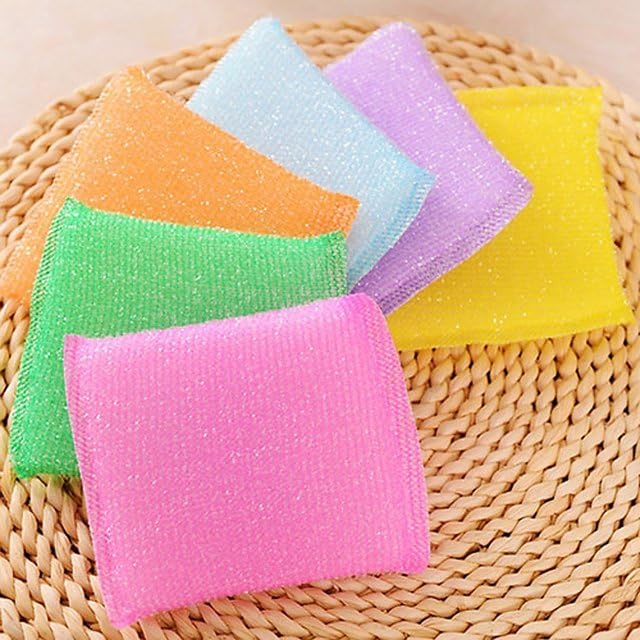 XANTHIC Multi Colour Scratch Proof Foam Pad Sponge Kitchen Scrubber for ...