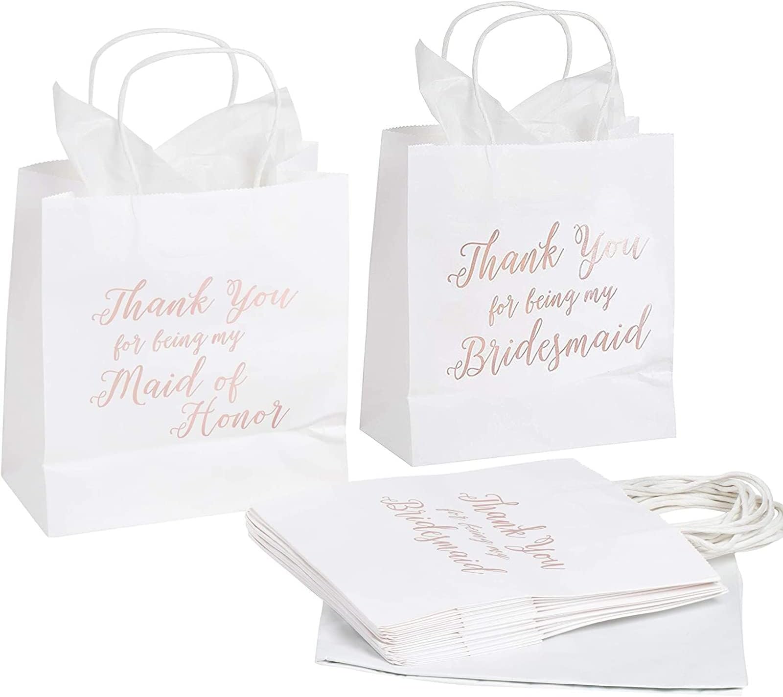 Amazon.com: Juvale 20 Pack Bride and Groom Gift Bags with Tissue Paper ...