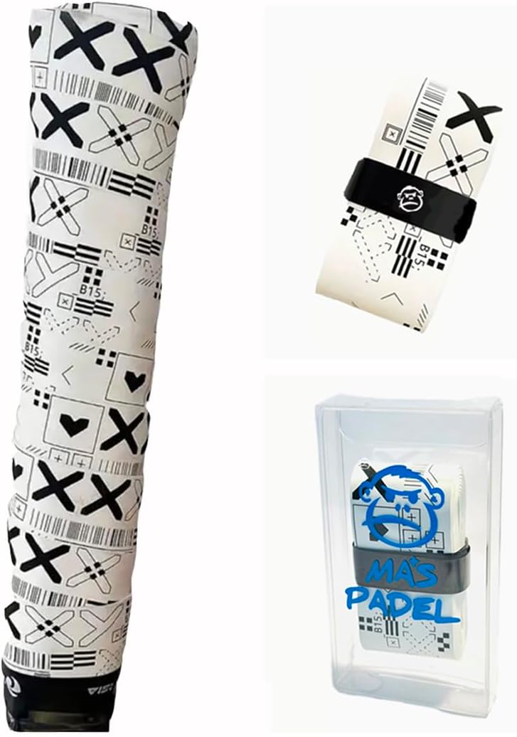 Amazon.com : MAS Padel Racket Overgrip | Doodle White : Sports & Outdoors