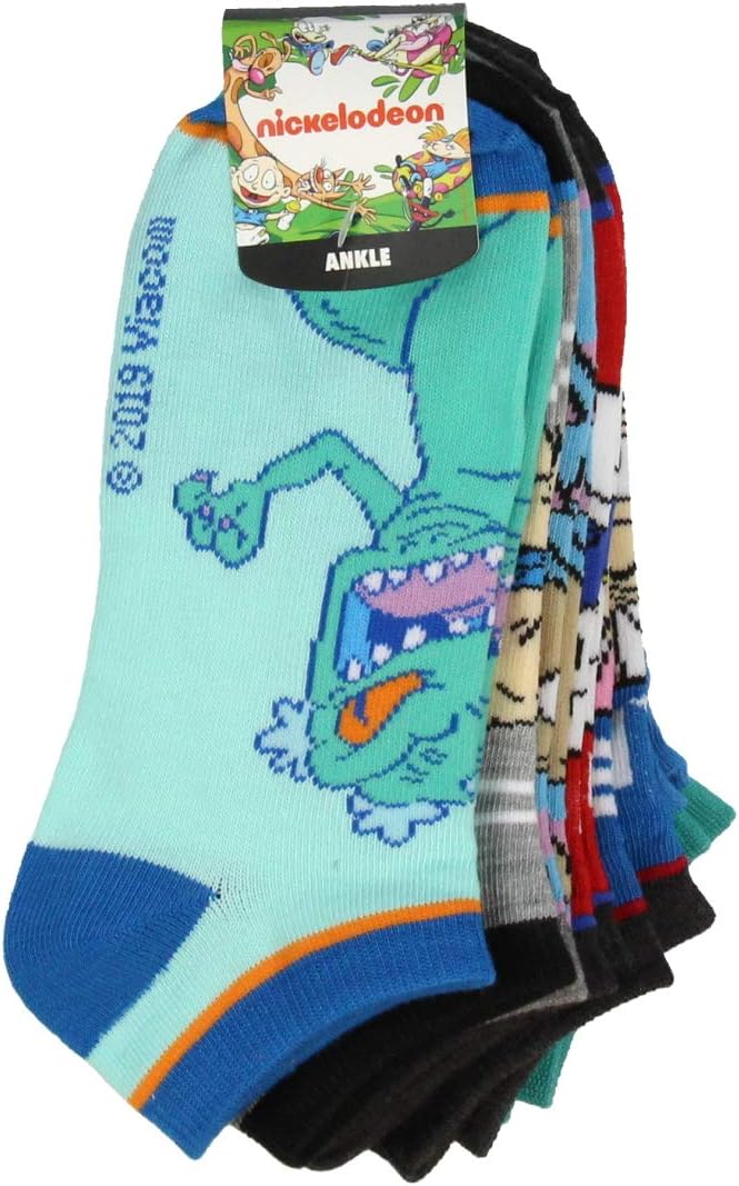 Nickelodeon 90s Cartoon Character 6-Pack Ankle Socks Philippines | Ubuy