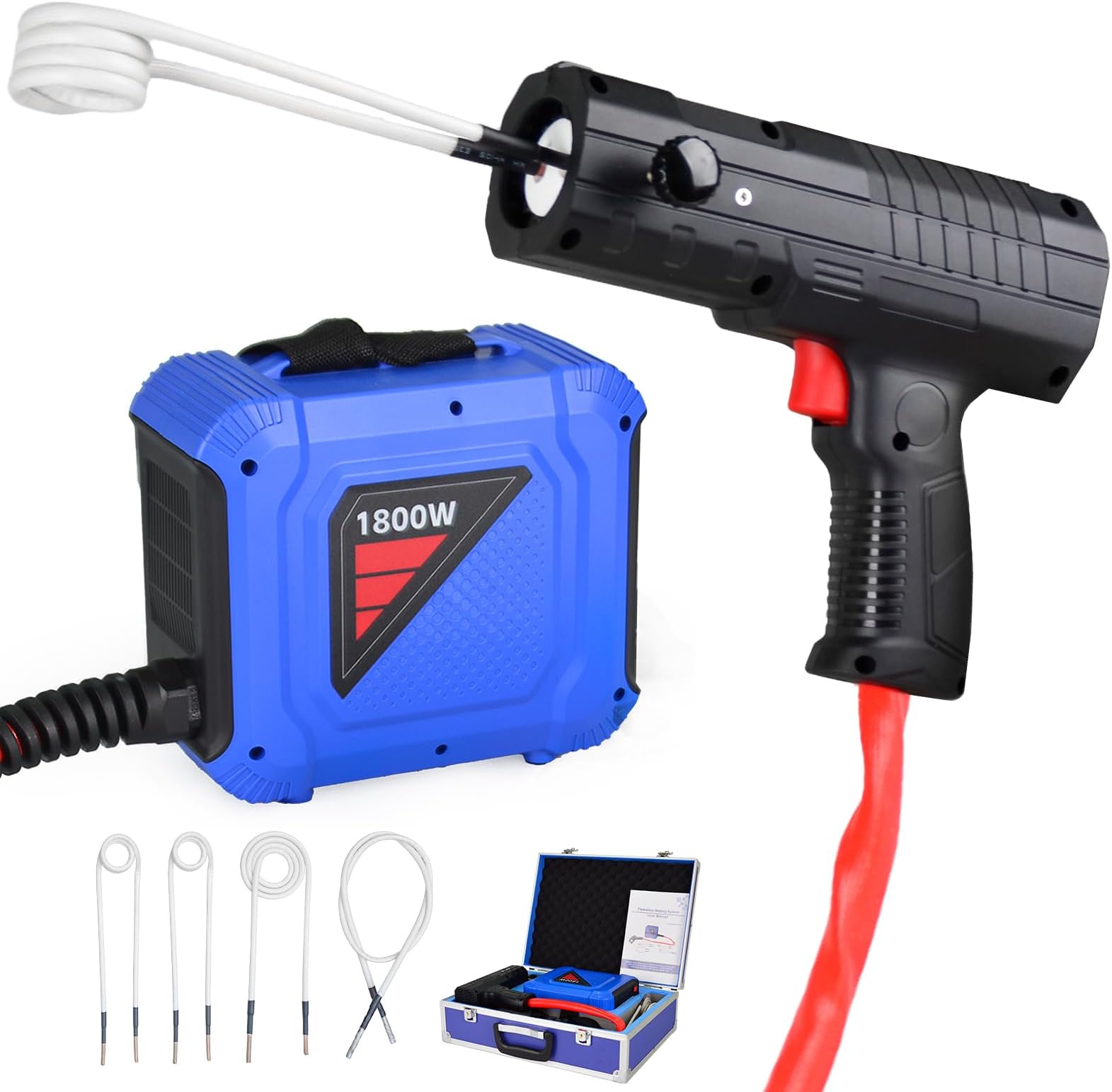 1500W 110V Magnetic Induction Heater Kit, Flameless Handheld Automotive ...