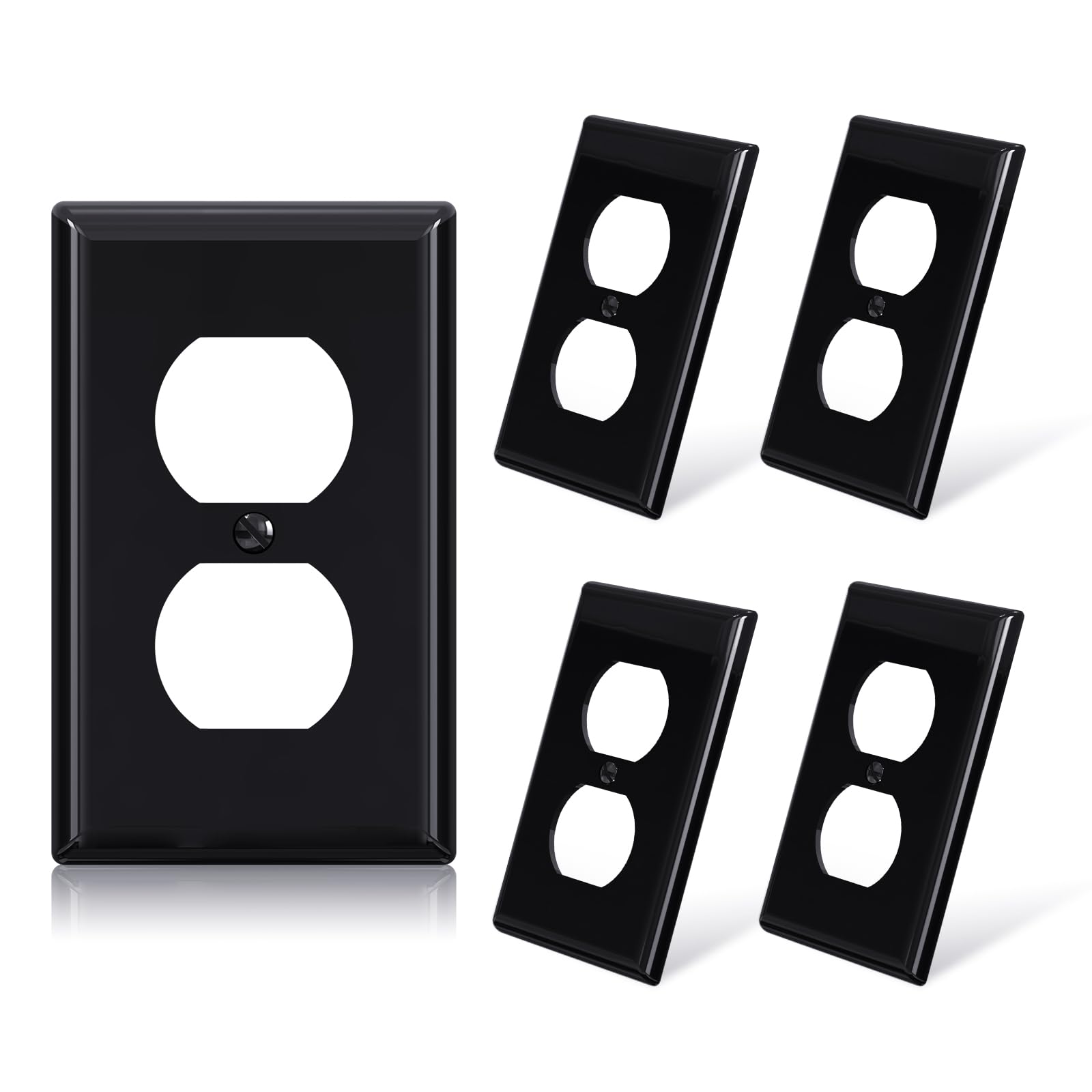 Snapklik.com : ELEGRP Duplex Receptacle Outlet Covers, 1-Gang Standard ...