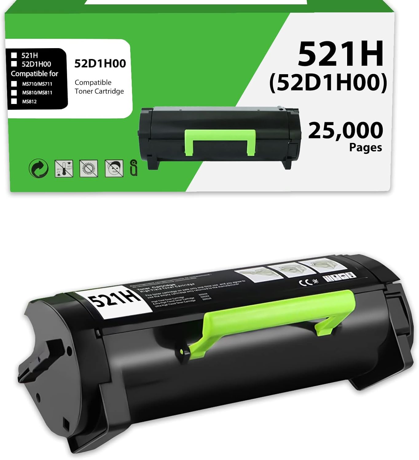 Amazon WEYNUONY 521H 52D1H00 Toner Cartridge Compatible Amazon WEYNUONY 521H 52D1H00 Toner Cartridge Compatible