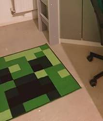 Minecraft Official Creeper' Rug 80 x 80 cm Square Bedroom Rug Matches ...