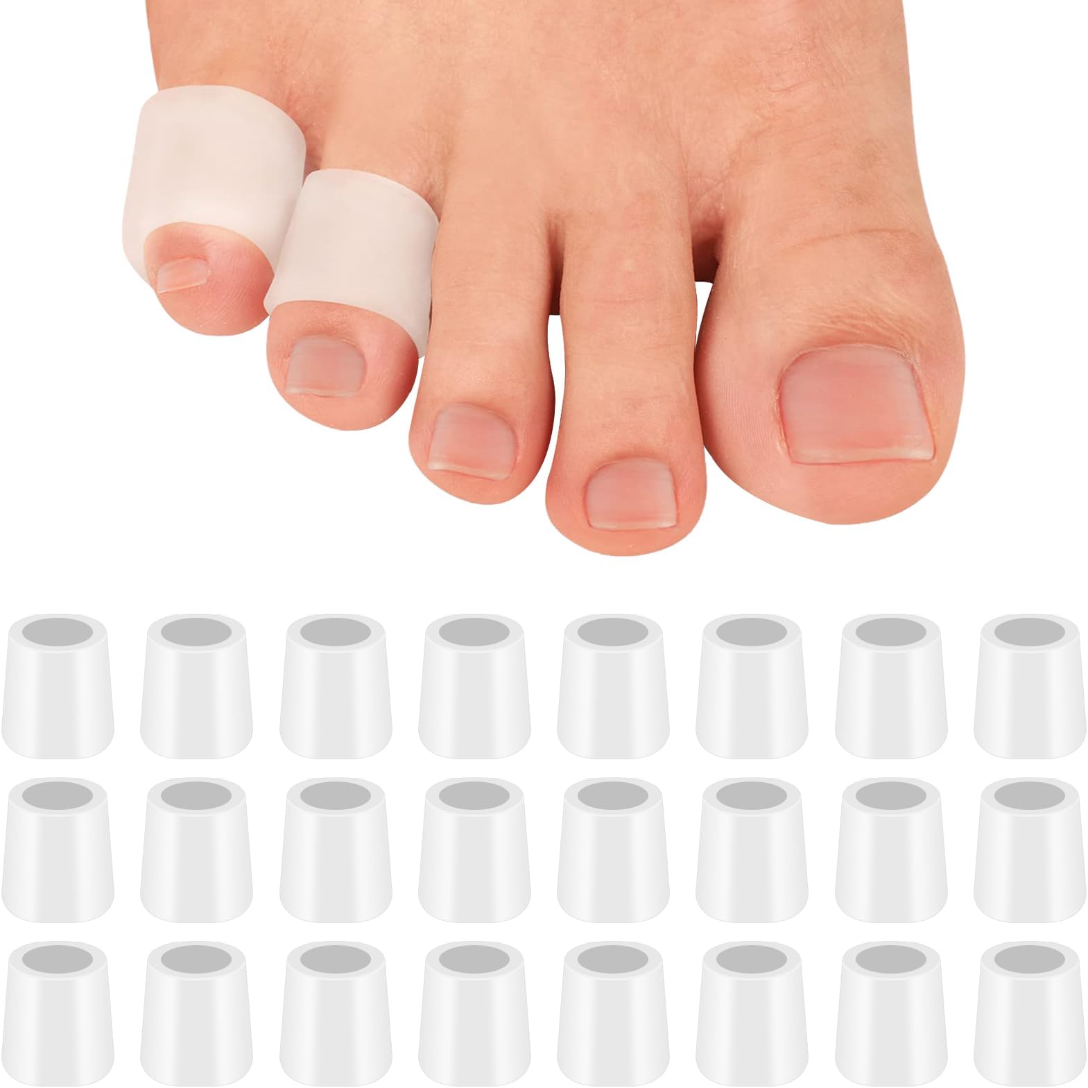 Amazon.com: Silicone Big Toe Protectors, Toe Caps Covers Sheeves to ...