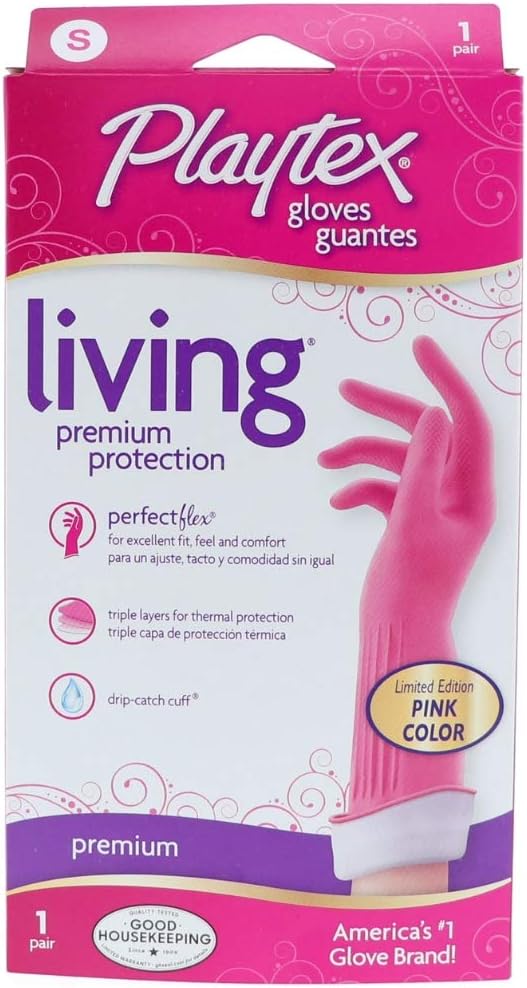 Amazon.com: PLAYTEX HandSaver Reuseable Rubber Cleaning Gloves (Small ...