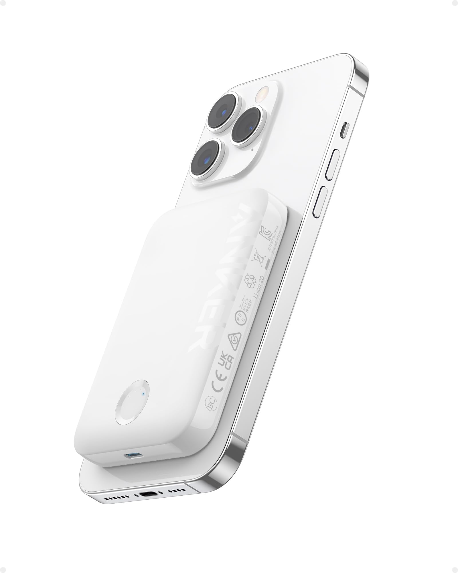 Anker MagGo Power Bank, Ultra-Slim 10,000mAh Magnetic Battery Pack, Qi2 ...