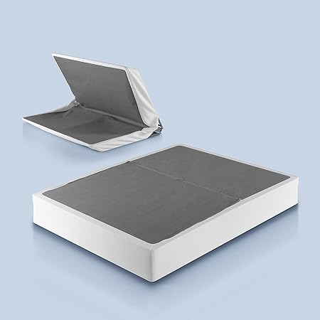 Amazon.com: ZINUS No Assembly Metal Box Spring / 4 Inch White Mattress ...