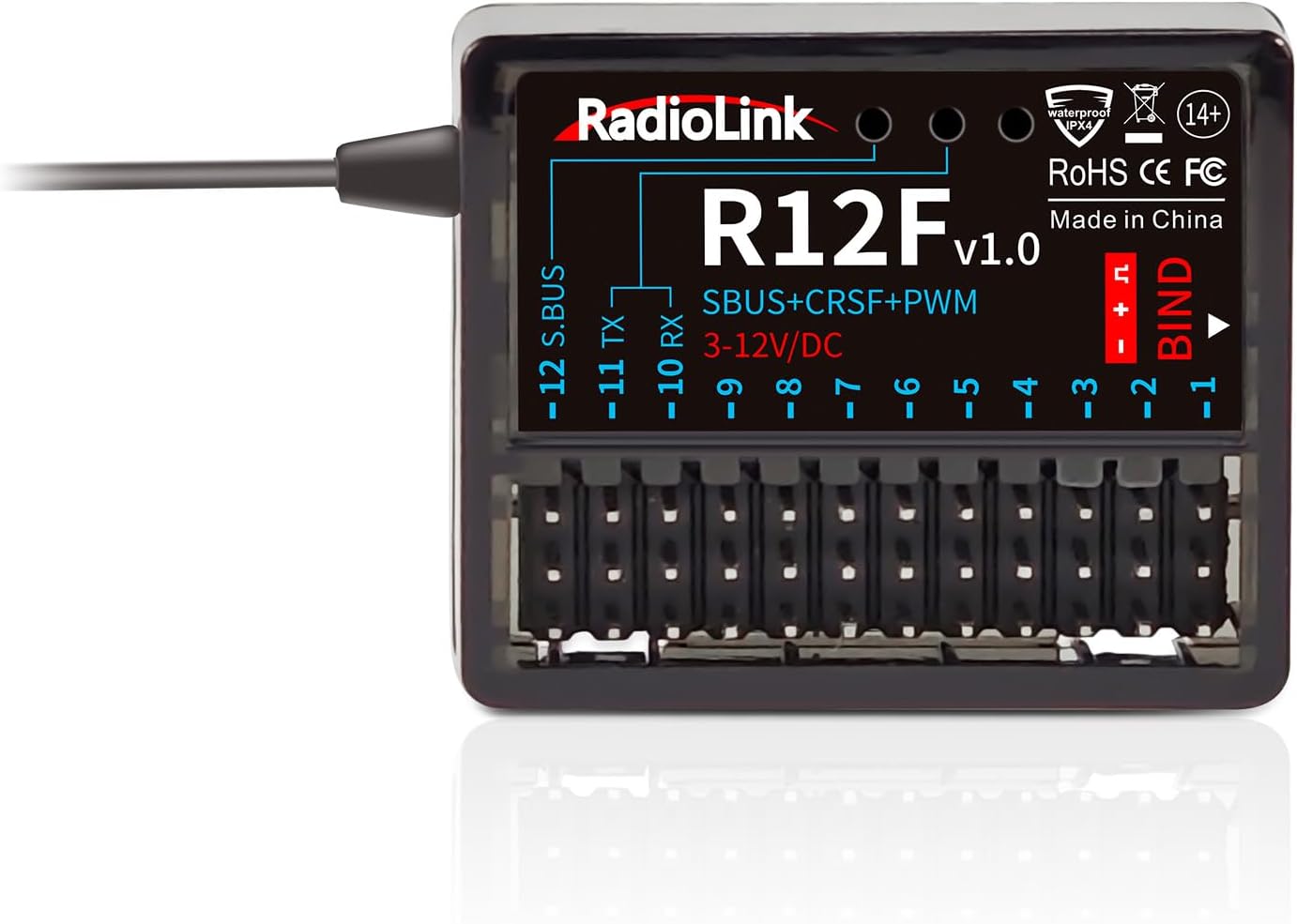 Amazon.com: Radiolink R12F 12 Chs Receiver 4km Long Range Control ...