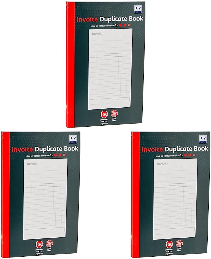 Anker International Stationary"1-80" Invoice Duplicate Book, A5 (Pack ...