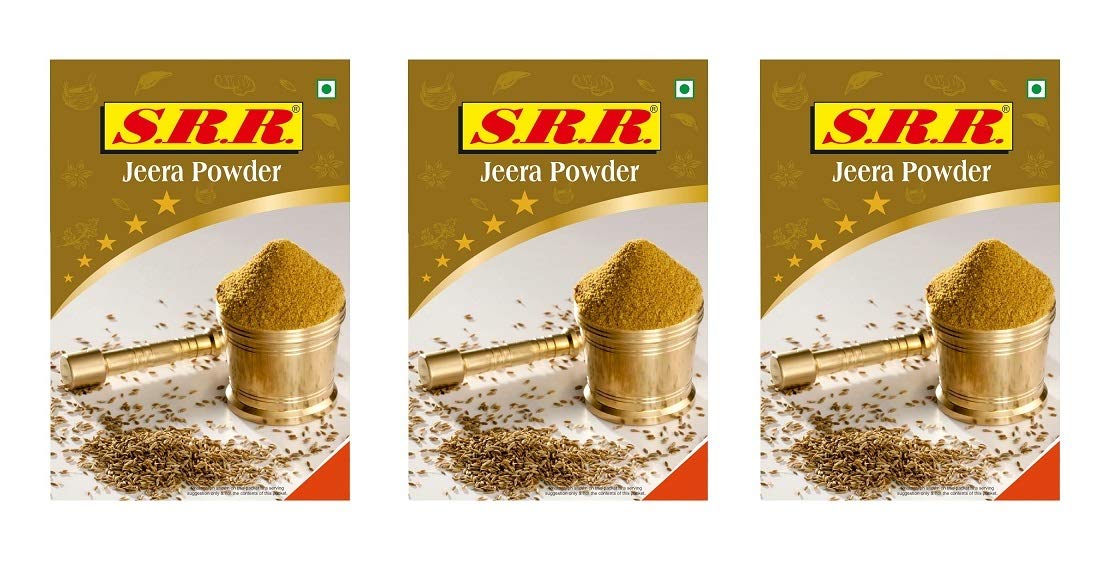 SRR Masala Jeera Powder Cumin Seeds Pack of 3 x 100 Grams No Artificial ...