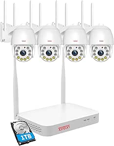 Amazon.com : Tonton 10CH Auto Track PT Wireless Security Camera System ...