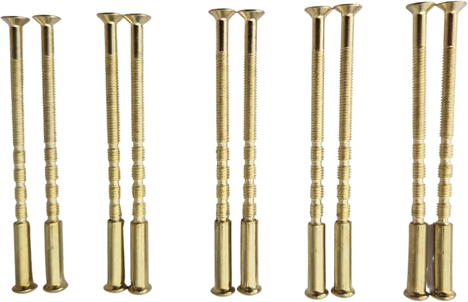 10 Piece M4 Door Handle Screws Brass with Snap Off Bolt Connecting ...