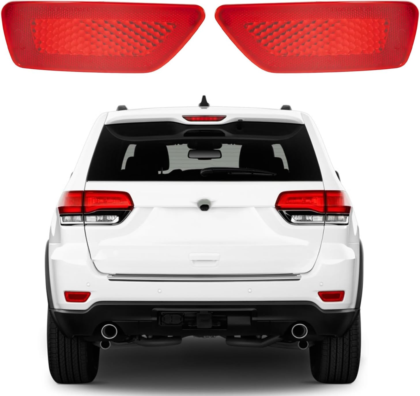 2 lámparas reflectoras de parachoques trasero compatibles con Jeep ...