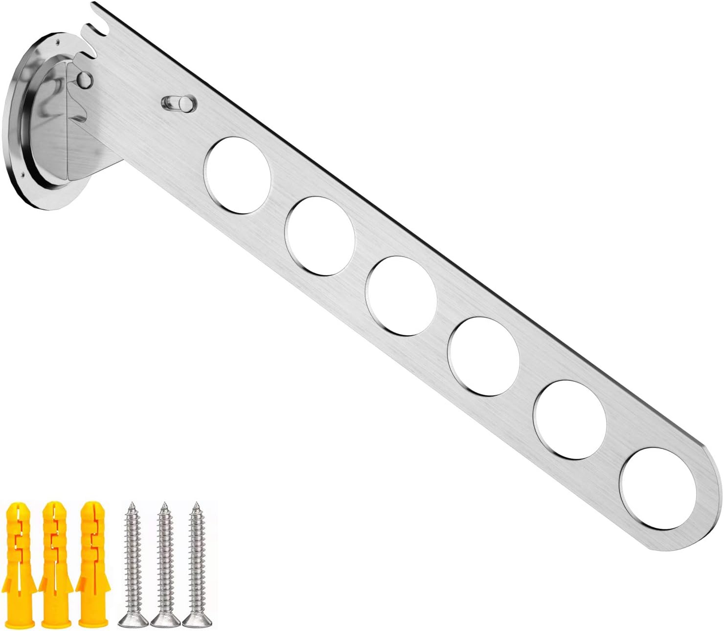 Amazon.com: 1 PCS Retractable Cloth Hanger Wall Mount, Small Folding ...