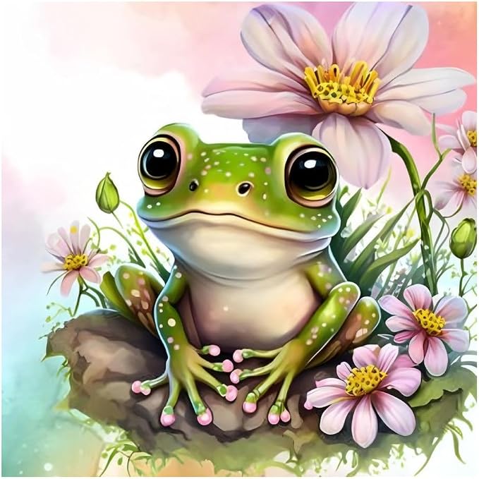 Amazon.com: SJUTOUCI Diamond Painting Kits for Adults, Frog Diamond Art ...