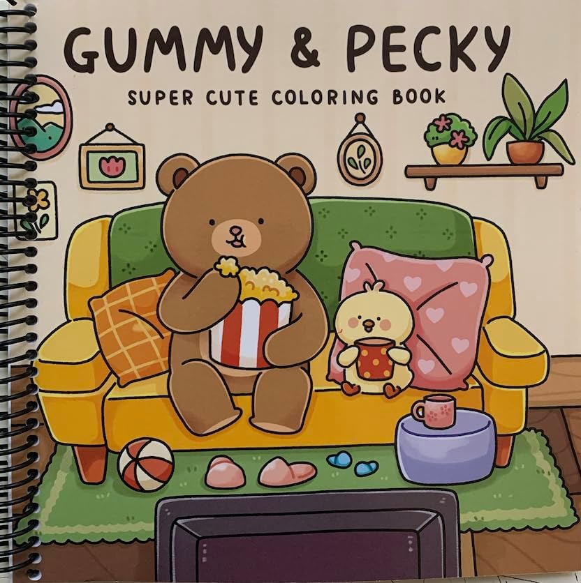 Gummy & Pecky: Super Cute Coloring Book for Adults and Teens about ...