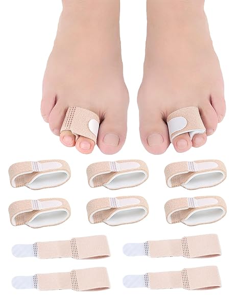 Amazon.com: 10Pc Fabric Toe Wraps for Women Broken Toes Hammer Toe ...