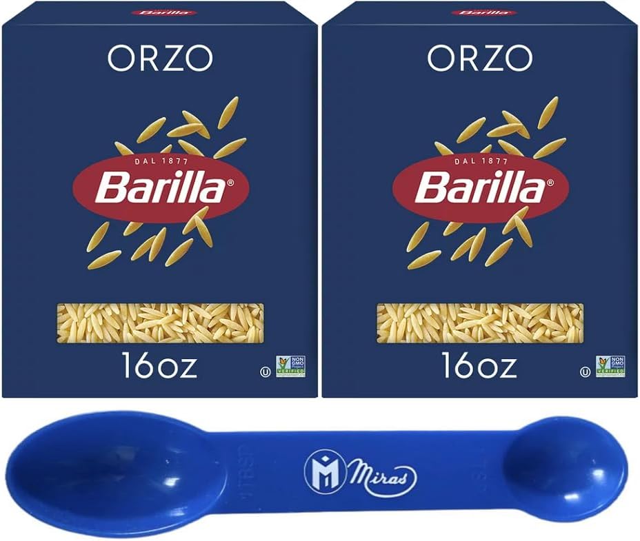 Amazon.com : (Pack of 2) Barilla' Orzo Pasta 16 oz (Miras Trademark 2 ...