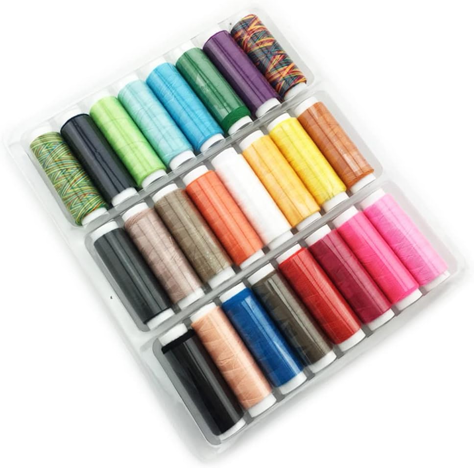 Luxbon Pack of 39 Assorted Color Polyester Sewing Thread Set - Ideal ...