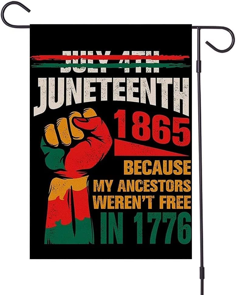 Amazon.com : Juneteenth Garden Flag Burlap June 19th 1865 African ...