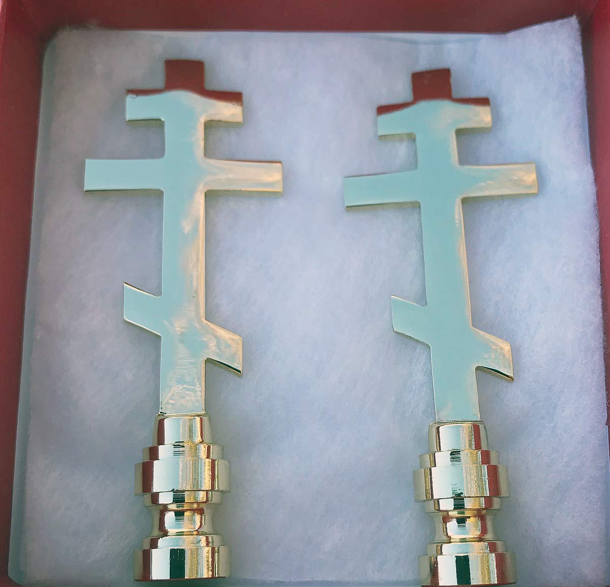 Amazon.com: Art Finials - Orthodox Cross, Set of 2 - Religious Works of ...
