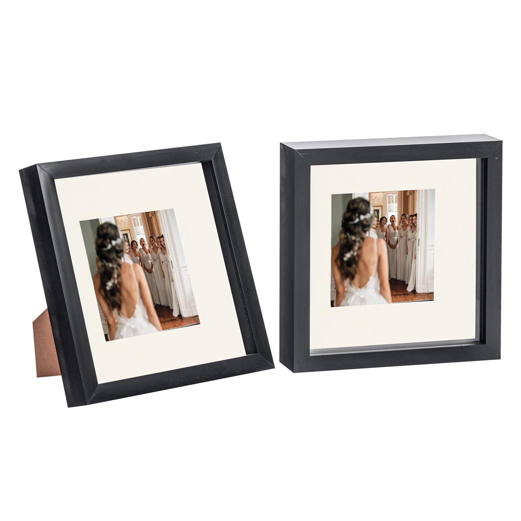 Box Frame Nicola Spring 2 Piece 6 X 6 3D Shadow Box Photo Frame Set ...