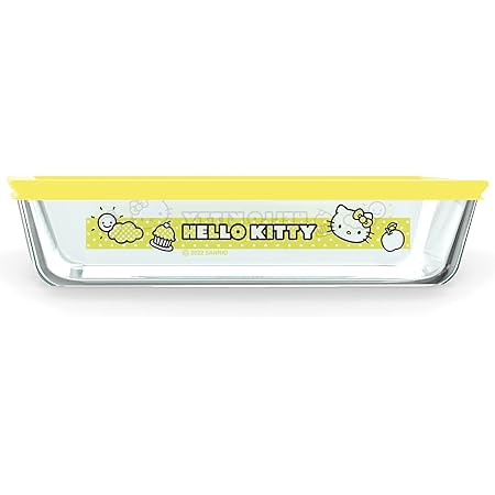 Amazon.com: Pyrex Hello Kitty 3-Cup Glass Food Storage Container, Non ...