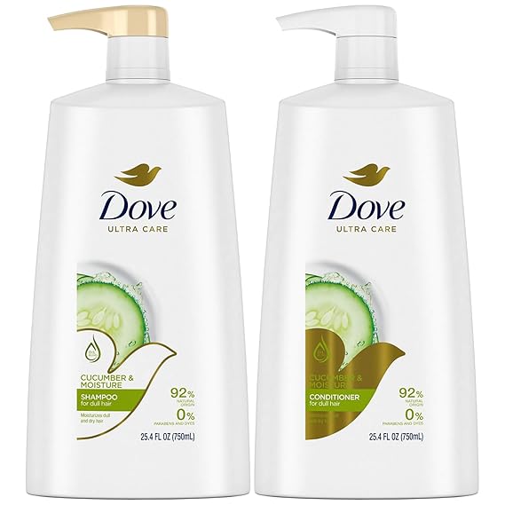 Amazon.com : Dove Shampoo and Conditioner Set, Cucumber & Moisture ...