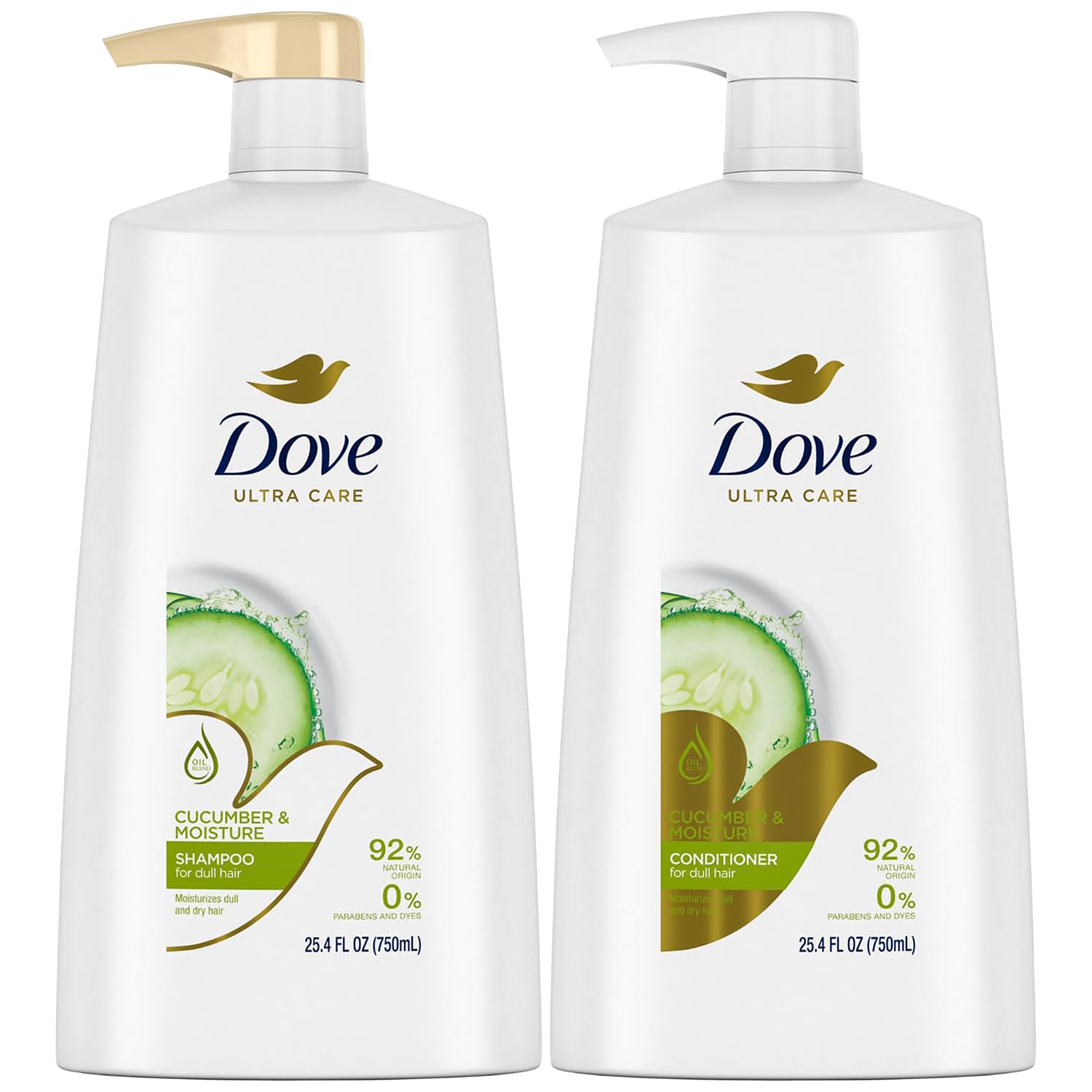 Amazon.com : Dove Shampoo and Conditioner Set, Cucumber & Moisture – Hydrating Hair Treatment ...