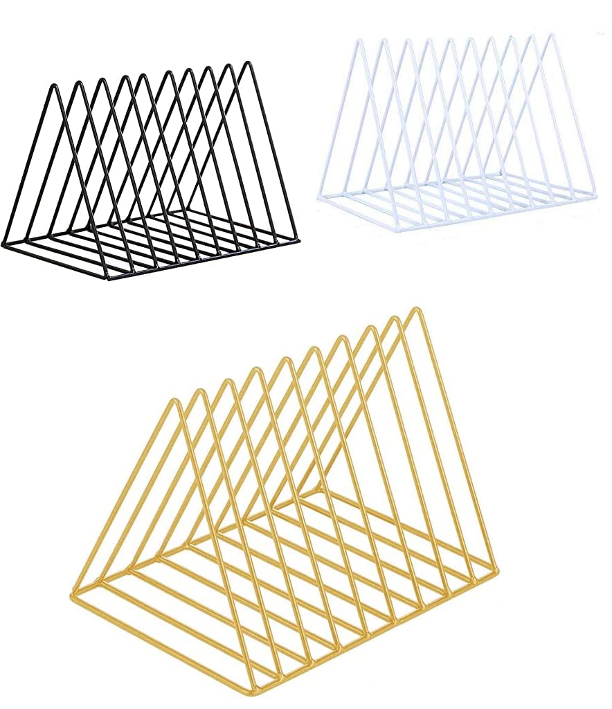 MOREYAJI Combo Triangle Wire Magazine Files Folder Stand Desktop File ...