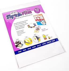 Grafix Ink-Jet Printable Clear Transparent Shrink Film - 8.5"x11" Print ...